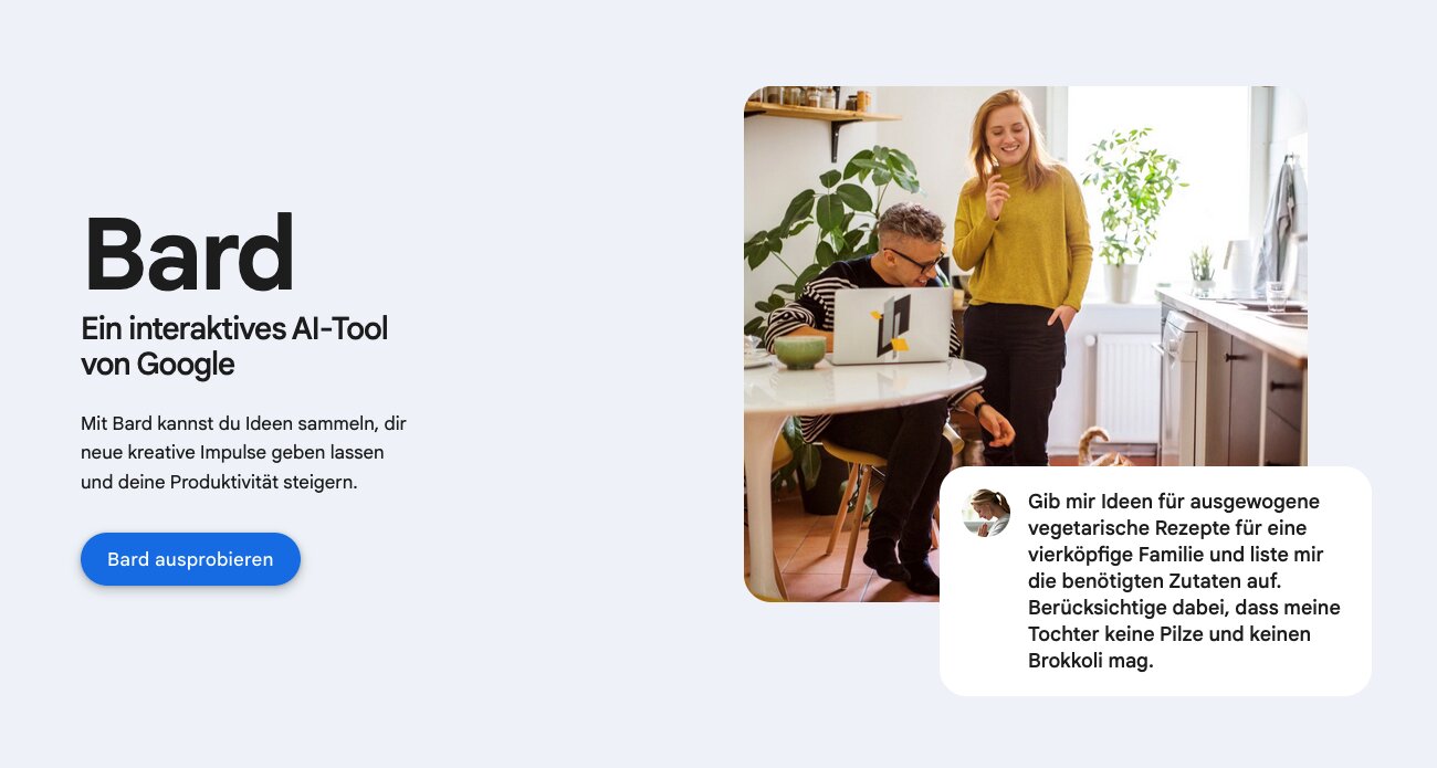 Google Bard als ChatGPT Alternative: Vergleich der KI-Modelle