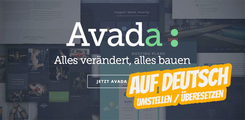 Ganz einfach WordPress Avada Theme auf Deutsch umstellen übersetzen